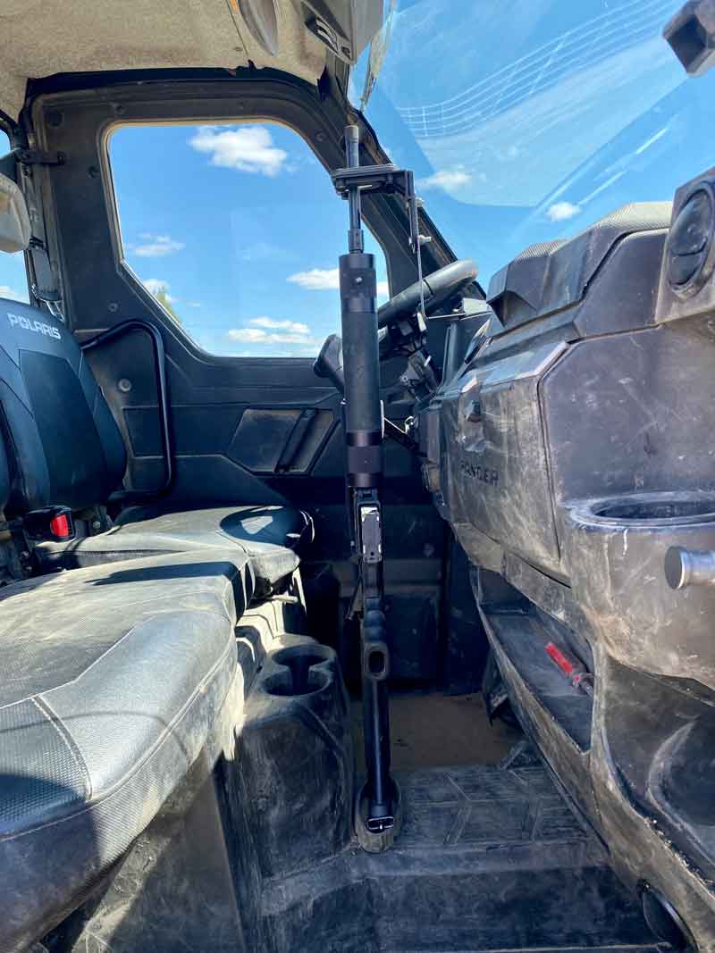 Polaris Can Am Roll Bar Mount Black Iron Gun Rack For Can Am Defender ...